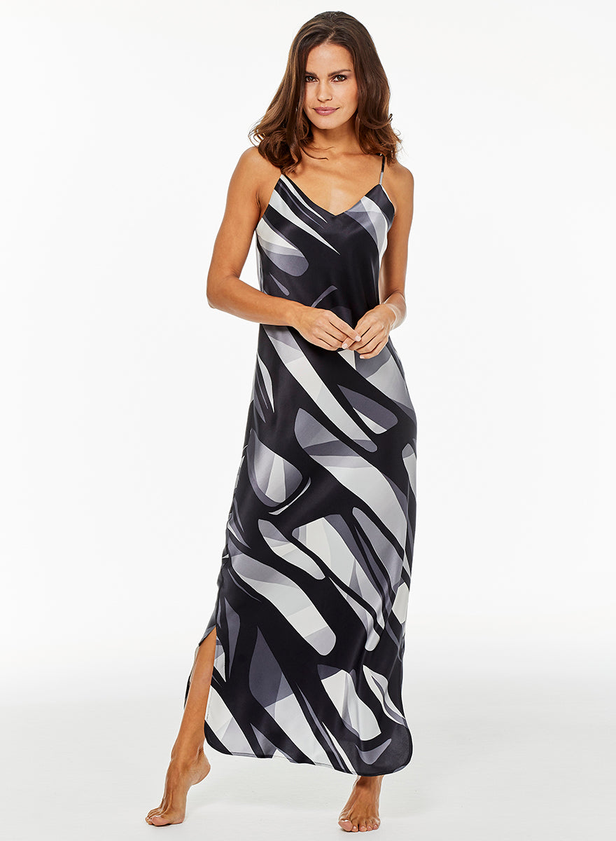 Langes Slip Dress Negligee Nachthemd Aglaia aus reiner Seide – www ...